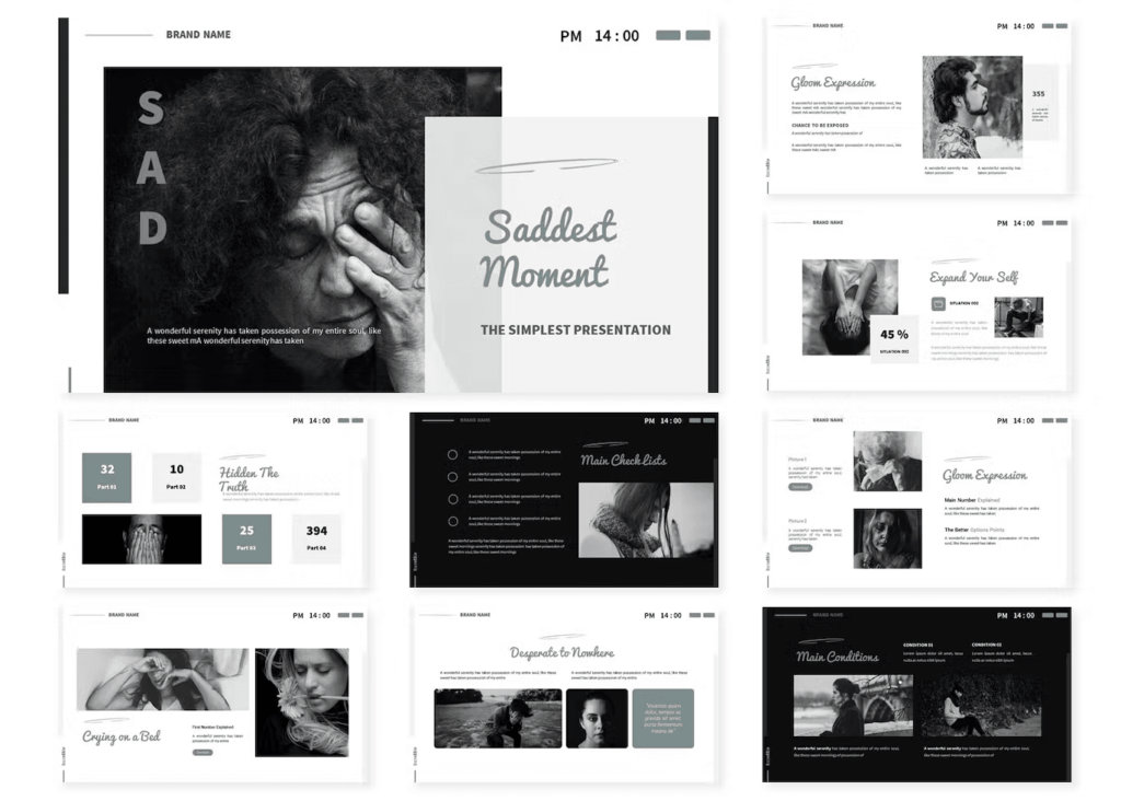 Saddest Moment PowerPoint Template – MasterBundles