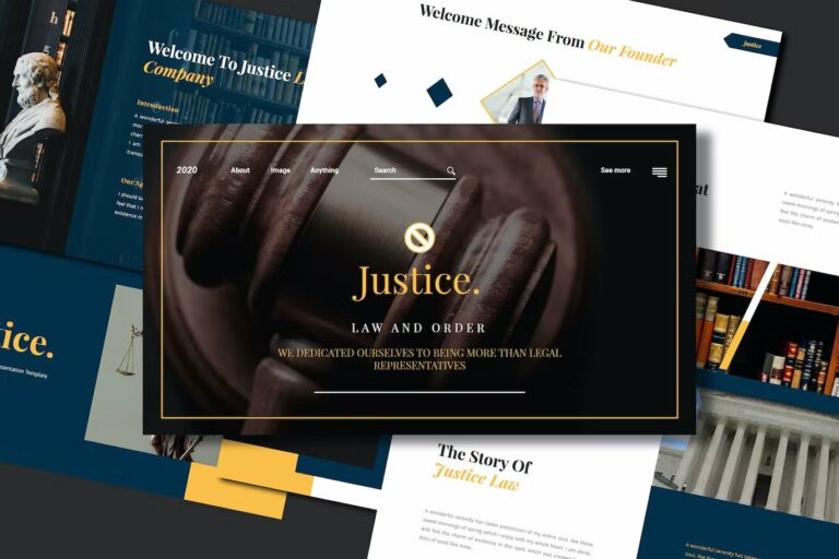 Justice - Law and Justice PowerPoint Template – MasterBundles