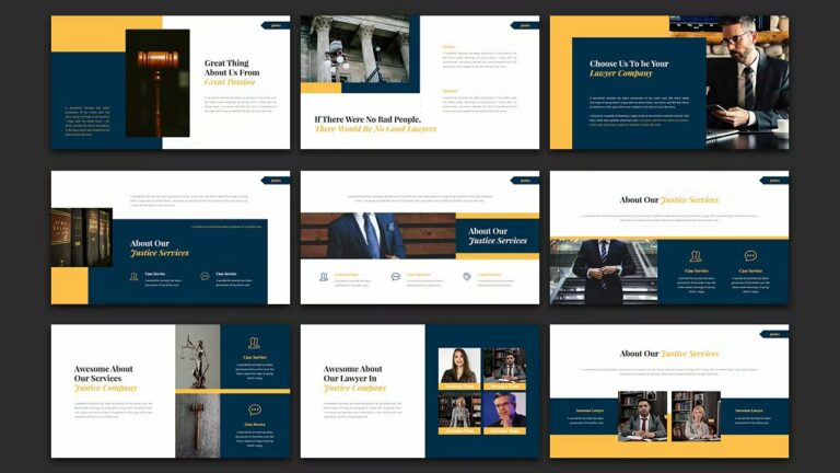 Justice - Law and Justice PowerPoint Template – MasterBundles