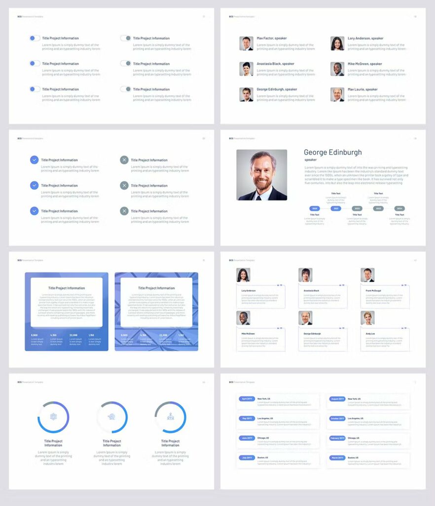 Business Conferences & Events PowerPoint Template – MasterBundles