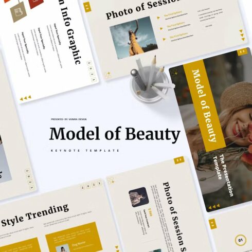 Model of Beauty Keynote Template | Master Bundles