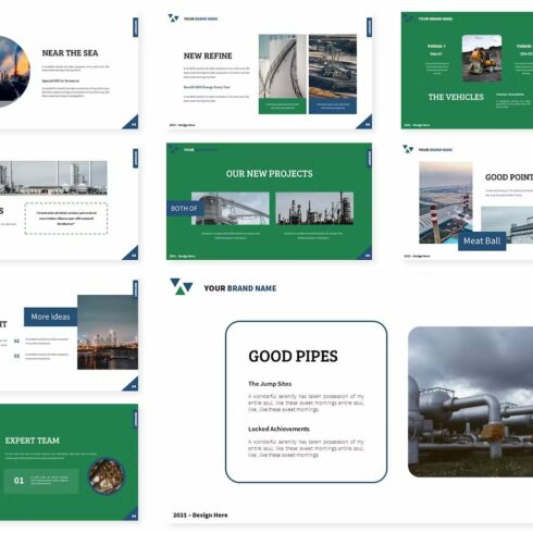 Refinery PowerPoint Template – MasterBundles