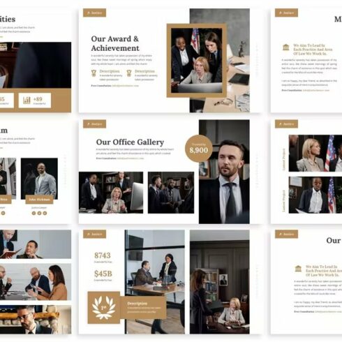 Justice - Law Firm Google Slide Template | MasterBundles