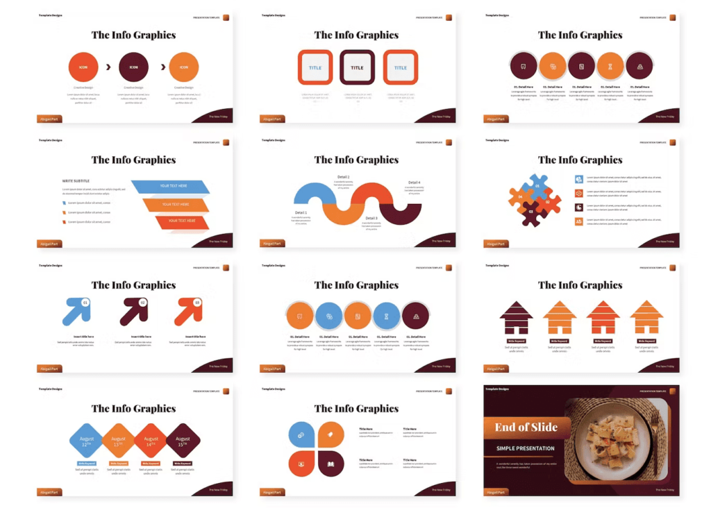 Noodle Pasta PowerPoint Template – MasterBundles