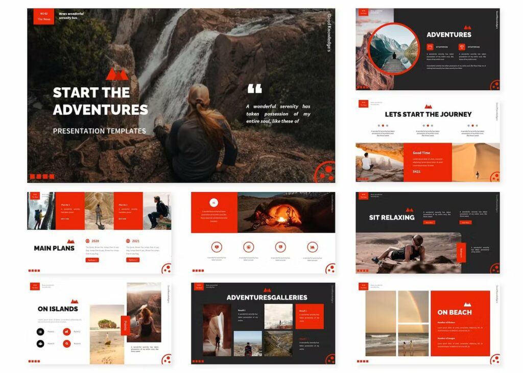 Start The Adventure PowerPoint Template – MasterBundles