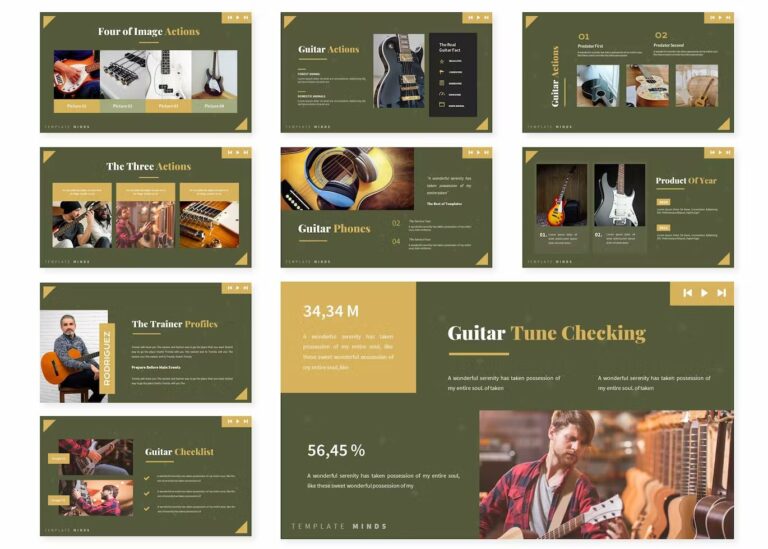 Guitarine Powerpoint Template – MasterBundles