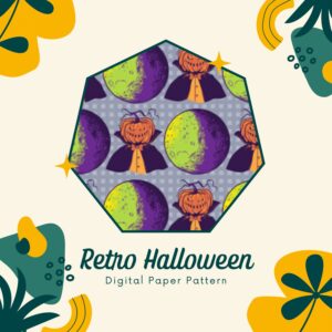12 Retro Halloween Digital Paper – MasterBundles