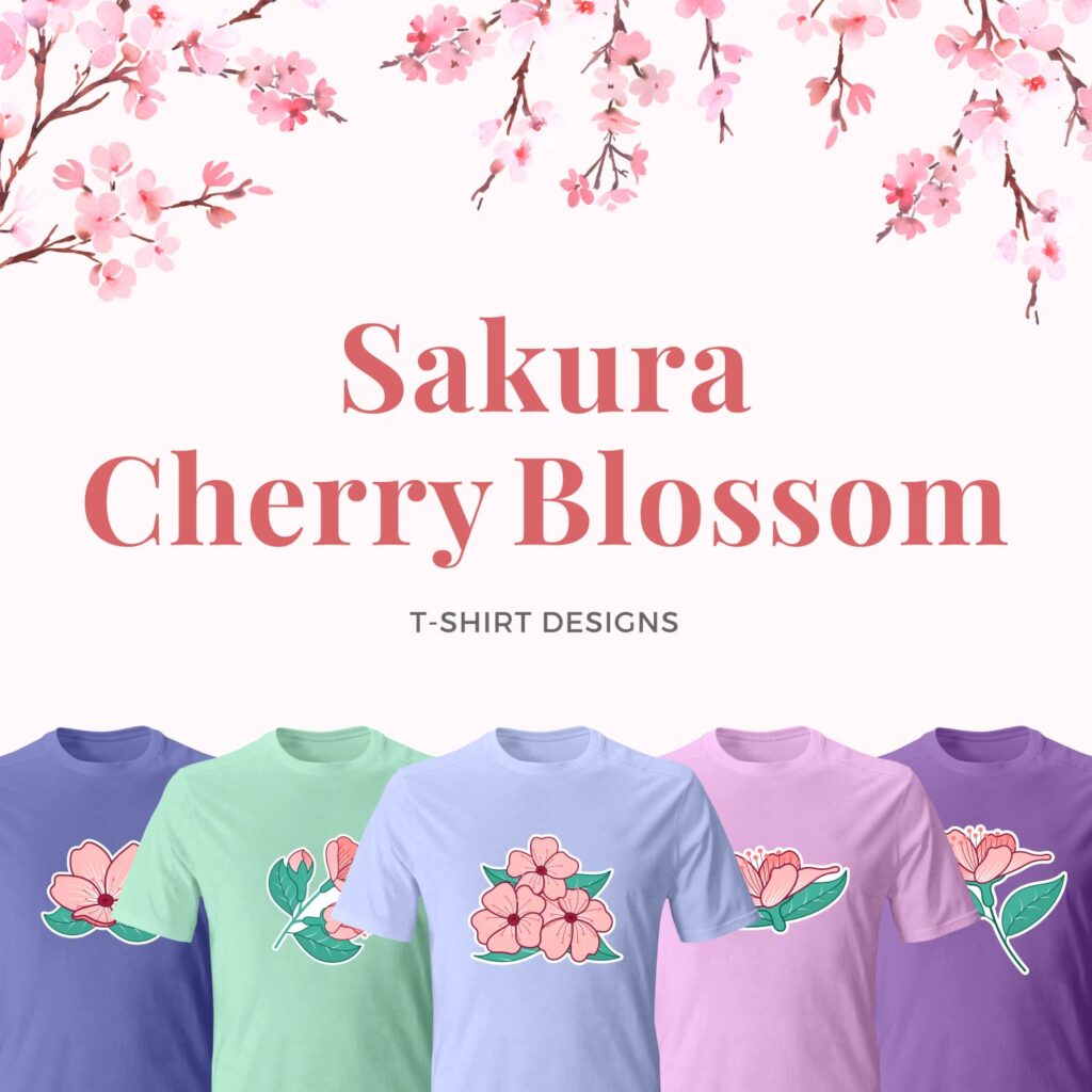 Sakura Cherry Blossom SVG T-Shirt Designs – MasterBundles