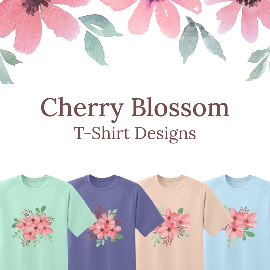 SVG Cherry Blossom T-Shirt Designs – MasterBundles