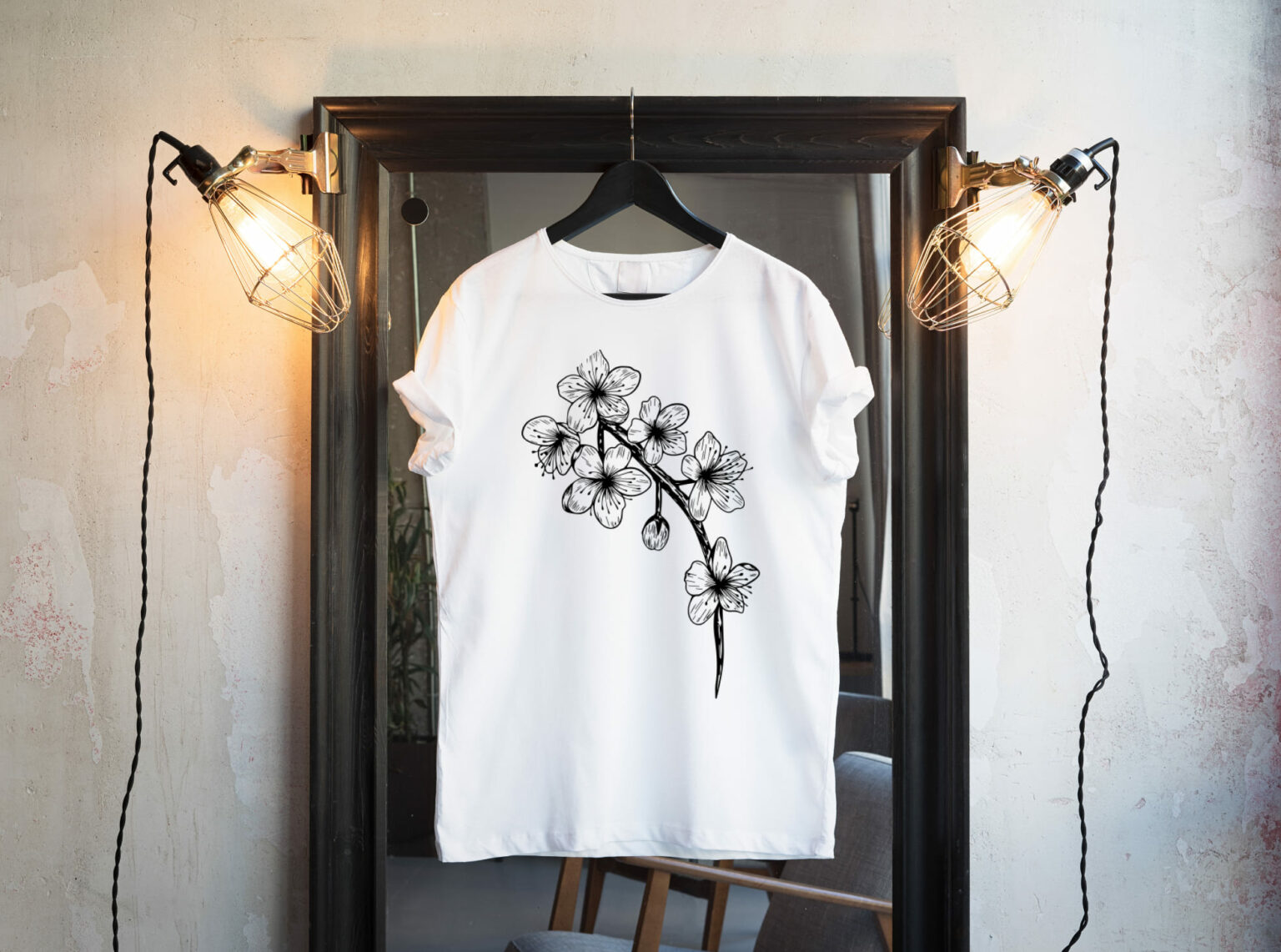 Silhouette Cherry Blossom T-Shirt Designs – MasterBundles