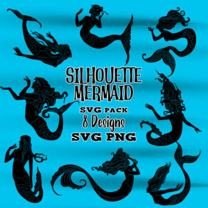 Silhouette Mermaid SVG Designs – MasterBundles