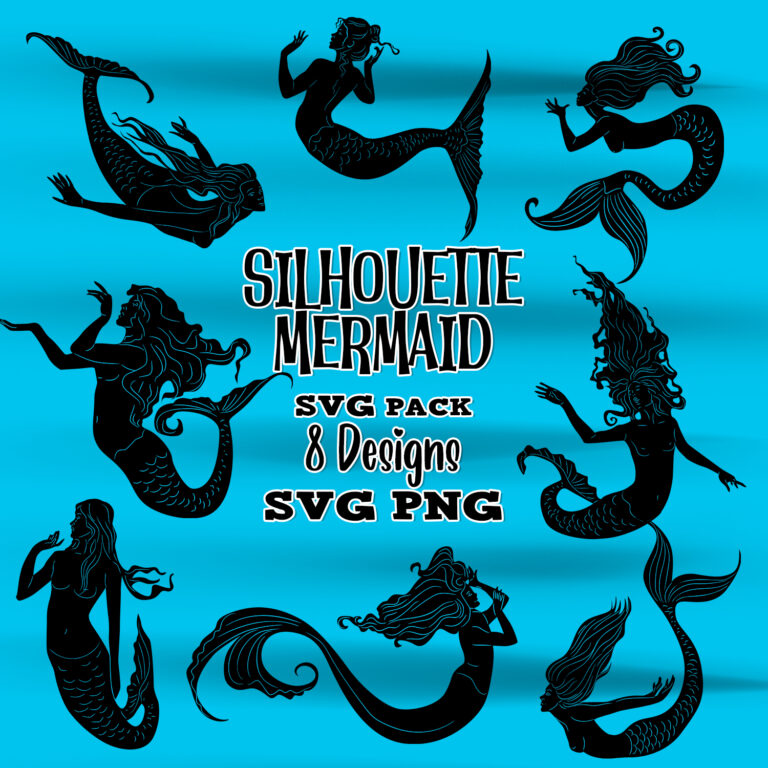 Mermaid Silhouette SVG Files | Master Bundles