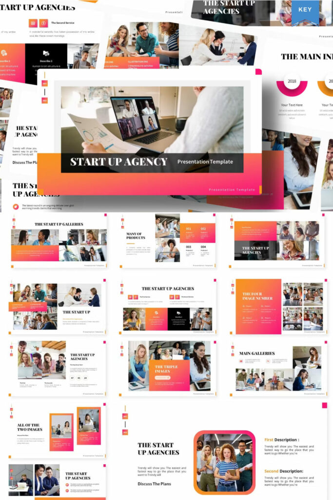 Start Up Agency PowerPoint Template – MasterBundles