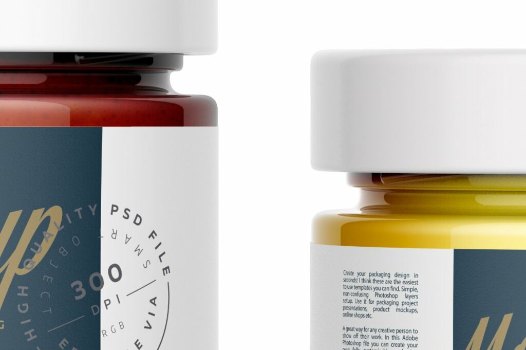 Two Glass Jar Mockup – MasterBundles