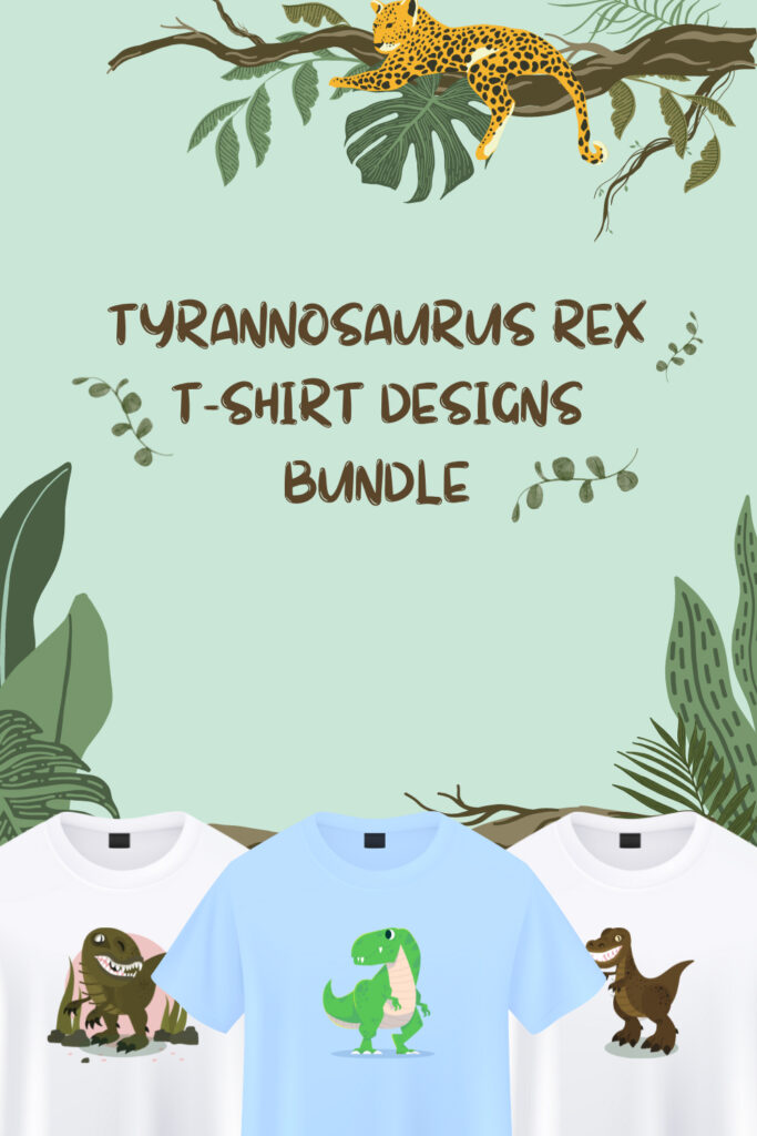 Tyrannosaurus T-rex SVG T-shirt Designs Bundle – MasterBundles