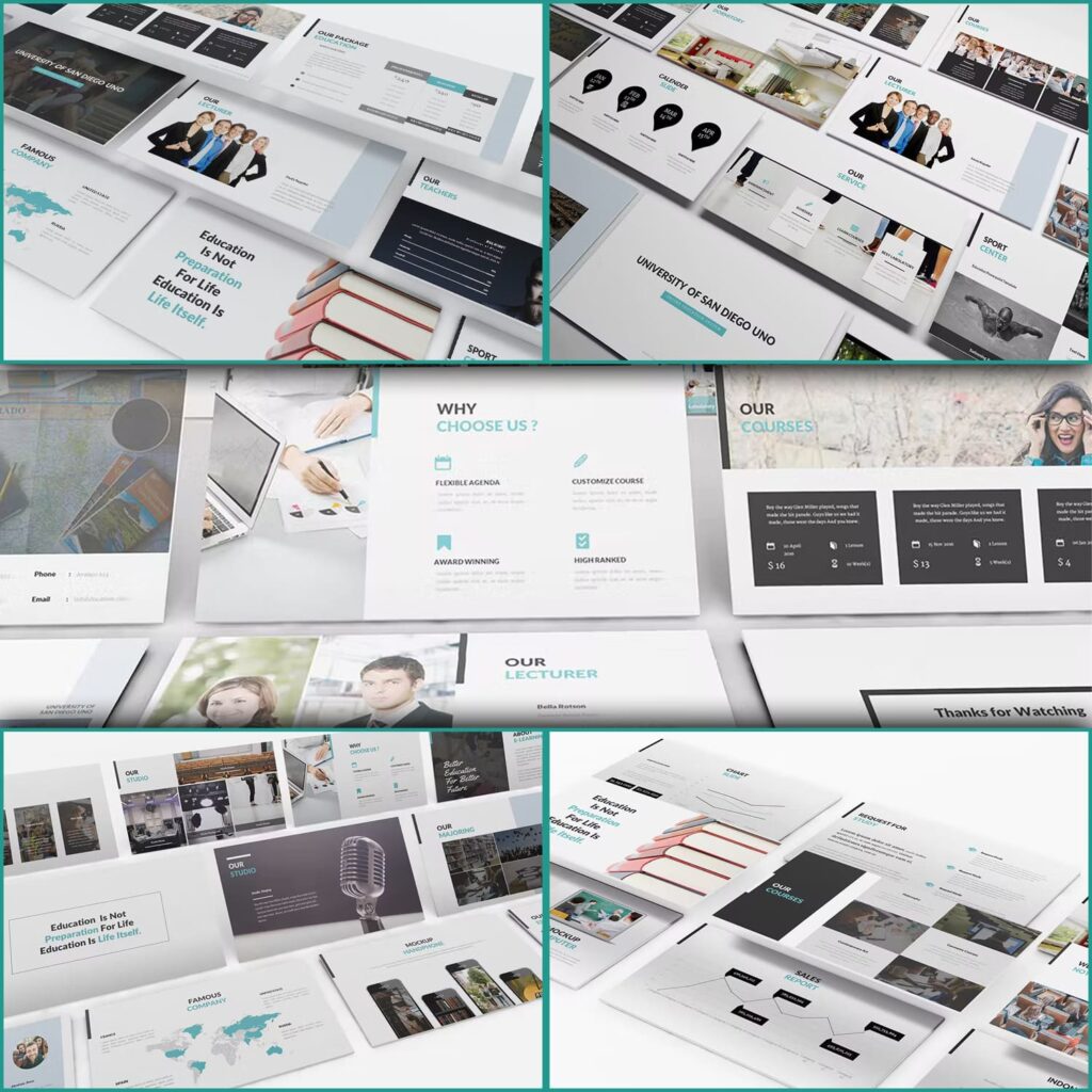 University and Education Powerpoint Template – MasterBundles