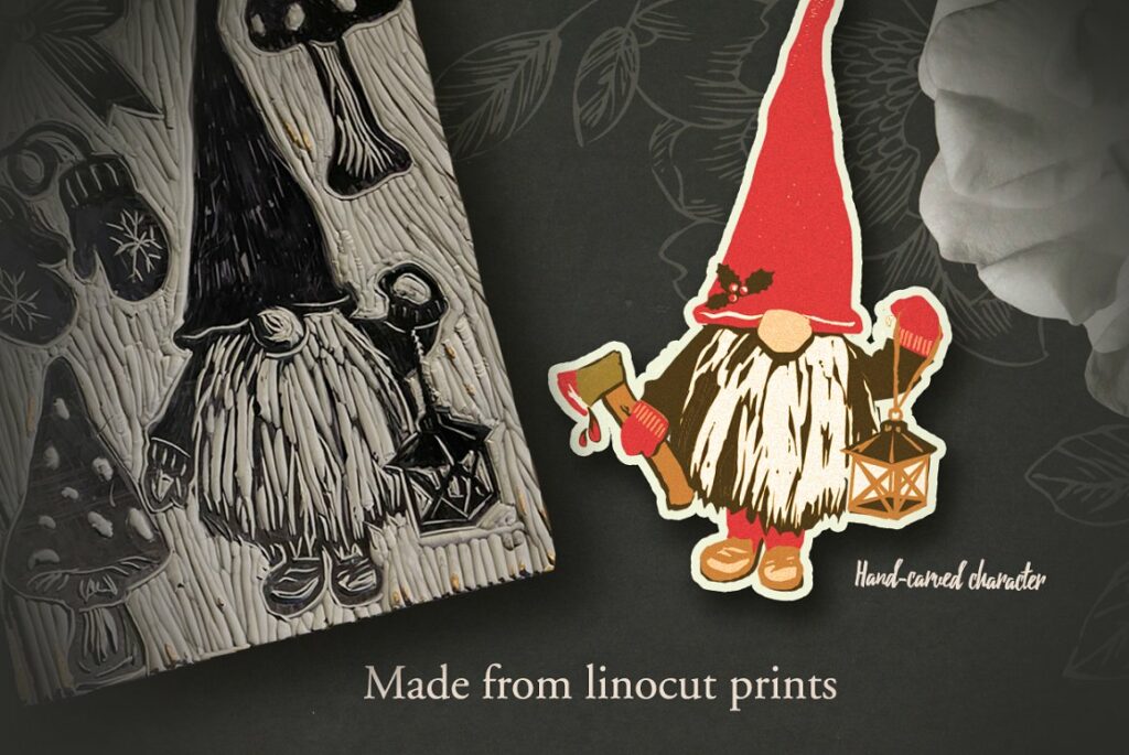 Victorian Goth Christmas Linocuts – MasterBundles