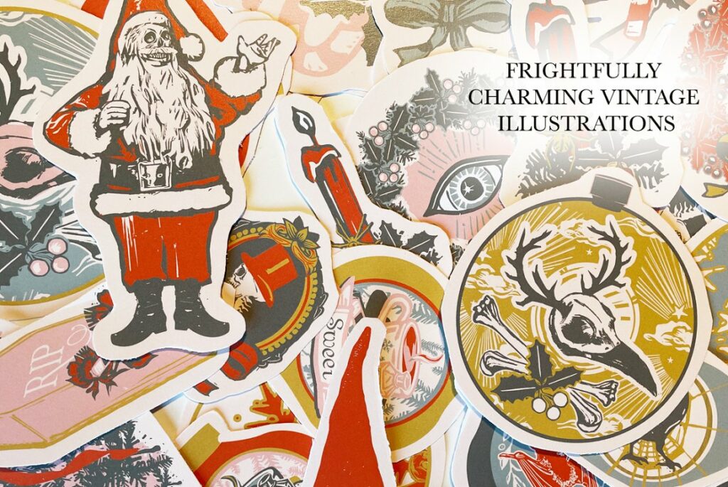 Victorian Goth Christmas Linocuts – MasterBundles
