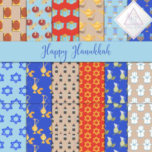 Watercolor Hanukkah Digital Paper – MasterBundles