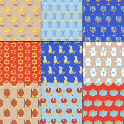 Watercolor Hanukkah Digital Paper – MasterBundles