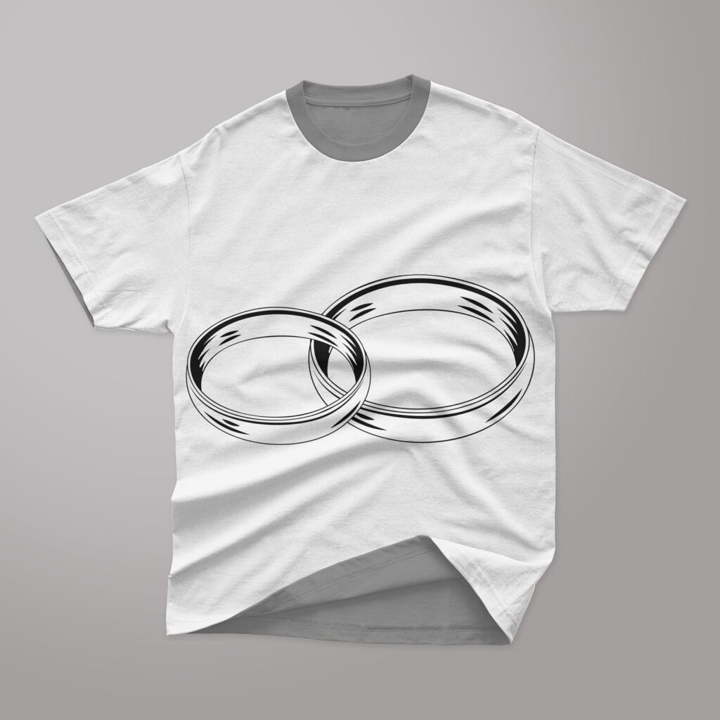 Wedding Ring T-shirt Designs Bundle – MasterBundles