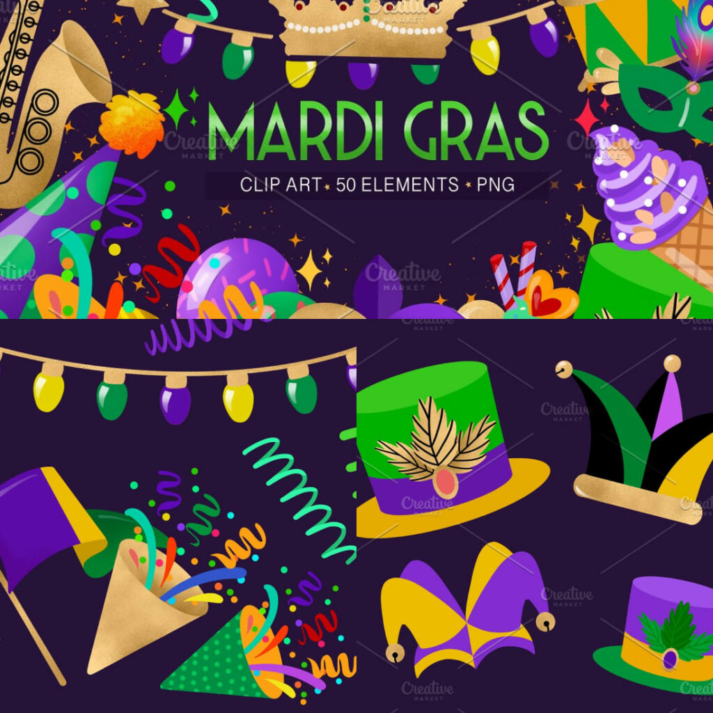 Mardi Gras Carnaval Clip Art – MasterBundles