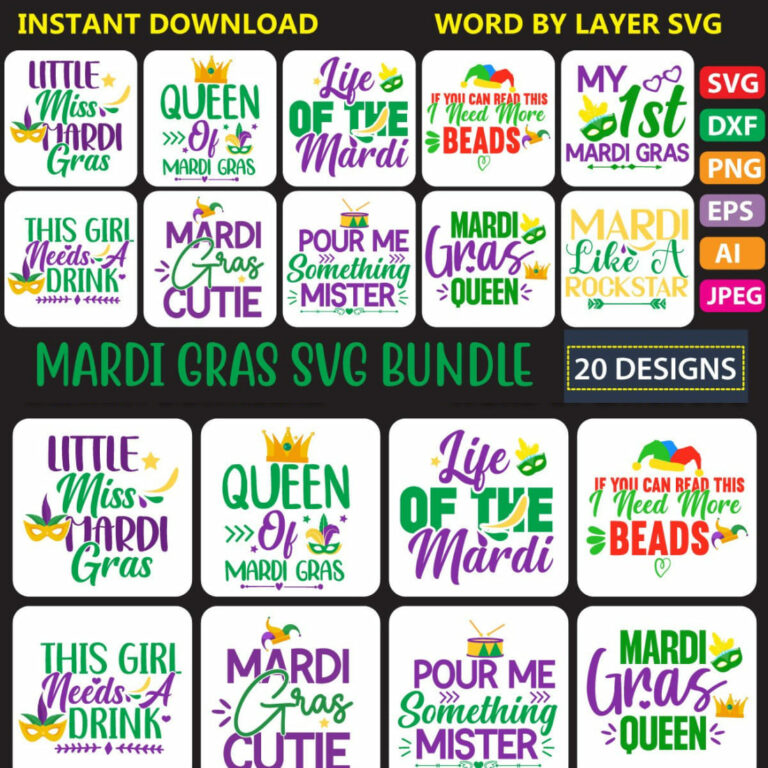 Mardi Gras SVG Bundle – MasterBundles