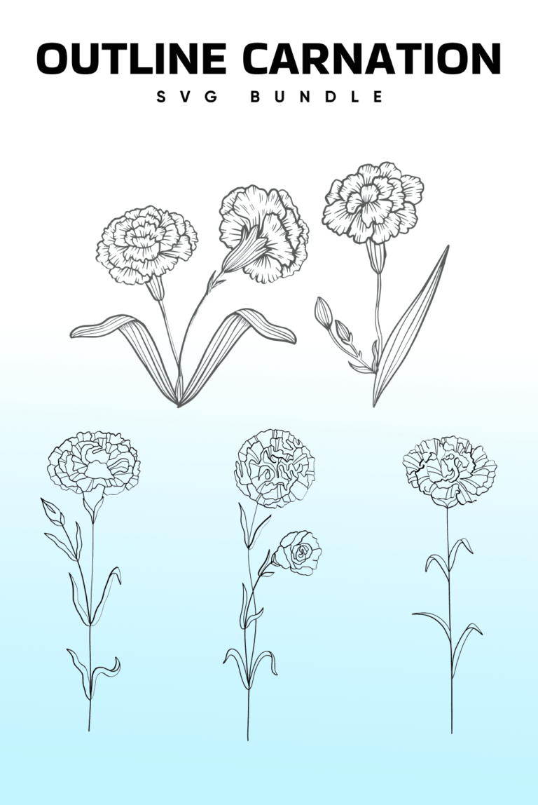 Outline Carnation SVG – MasterBundles