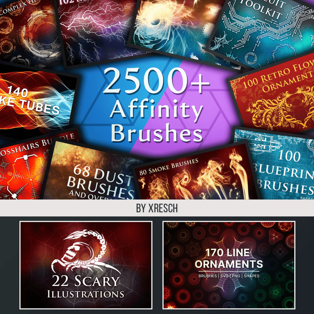 2500+ Affinity Brushes – MasterBundles