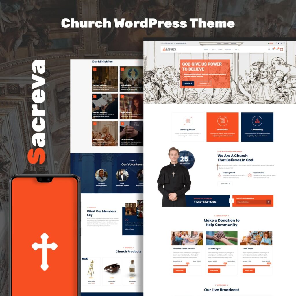 Sacreva - Church WordPress Theme – MasterBundles