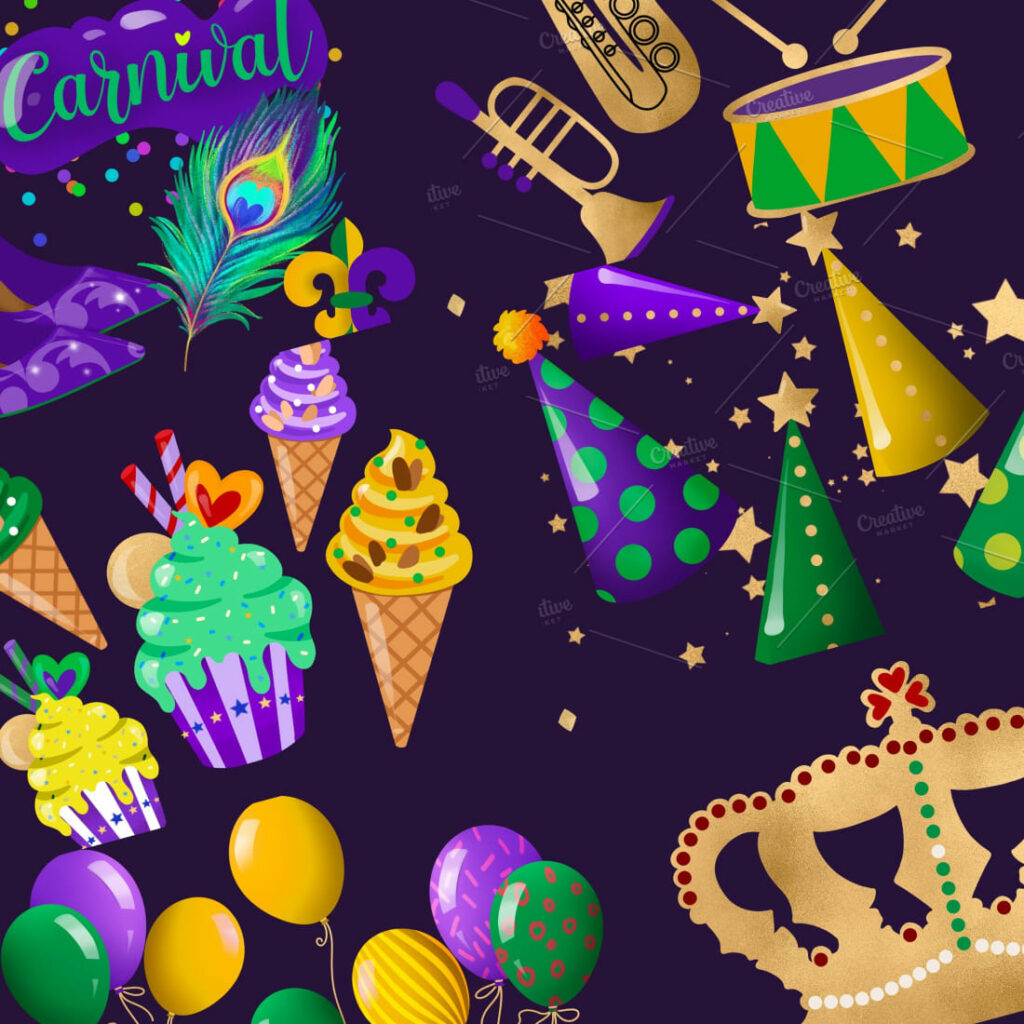 Mardi Gras Carnaval Clip Art – MasterBundles