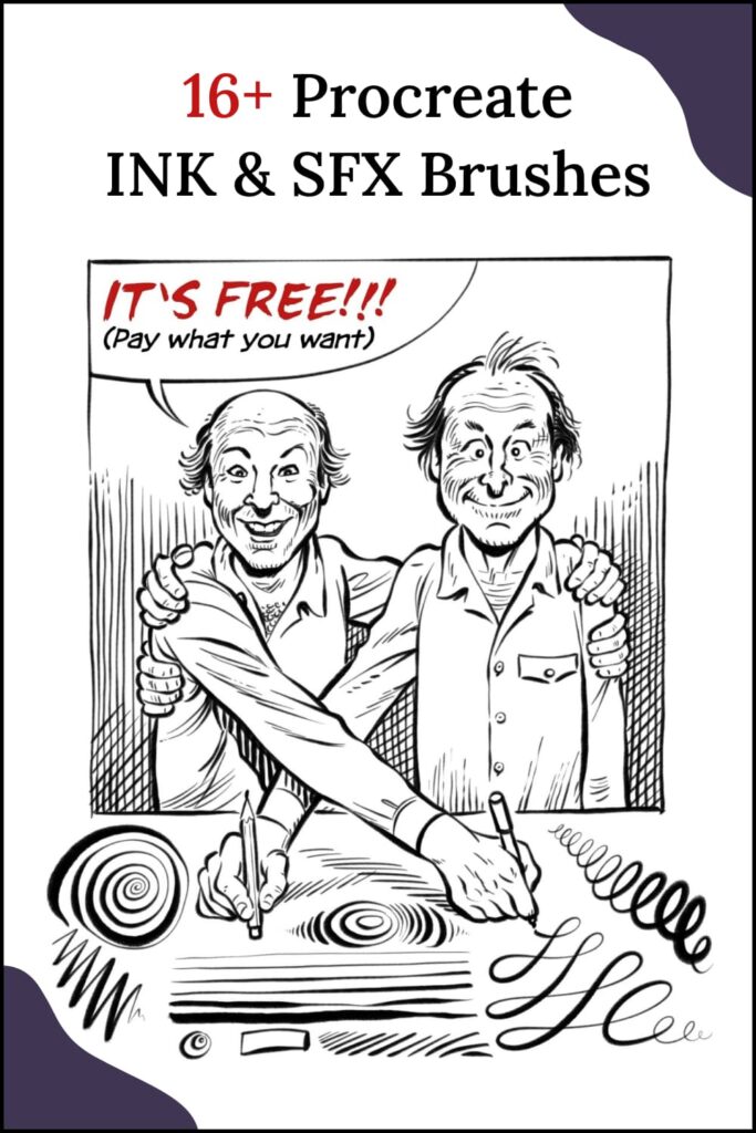 16+ Procreate INK & SFX Brushes – MasterBundles