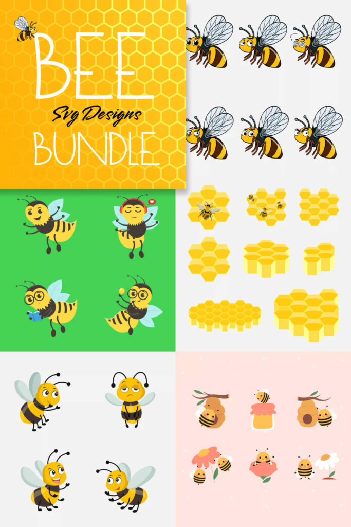 Bee SVG Designs Bundle – MasterBundles