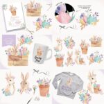 Easter Bunny Pastel Eggs Clipart Kit – MasterBundles
