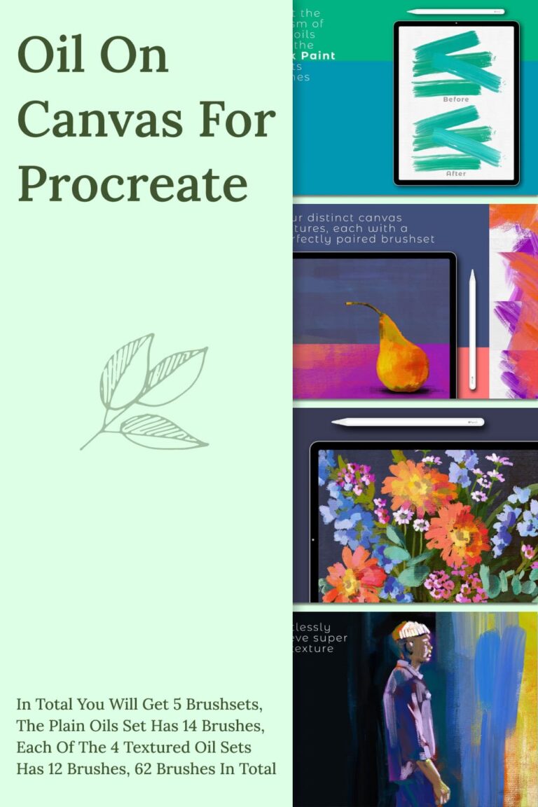 Oil On Canvas for Procreate – MasterBundles