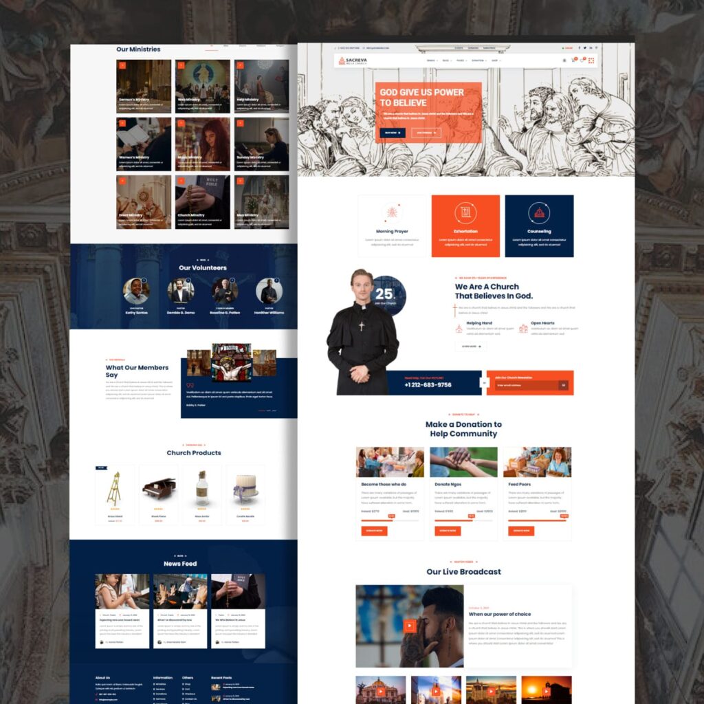 Sacreva - Church WordPress Theme – MasterBundles