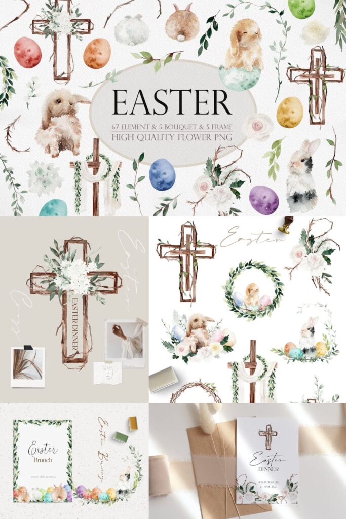 Watercolor Сlipart - Easter | MasterBundles
