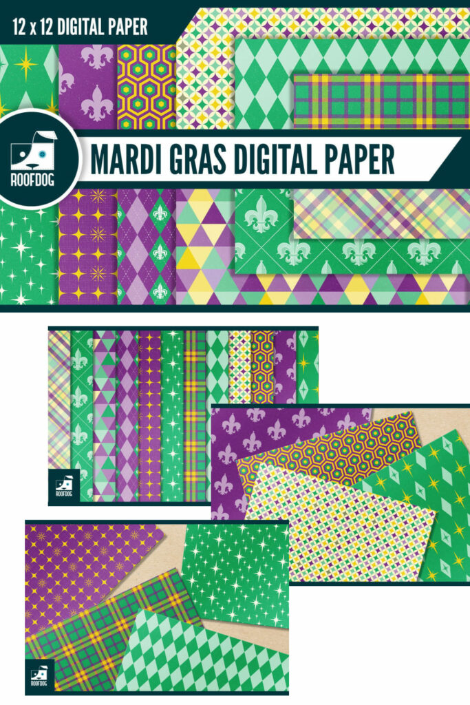 Mardi Gras Digital Paper – MasterBundles
