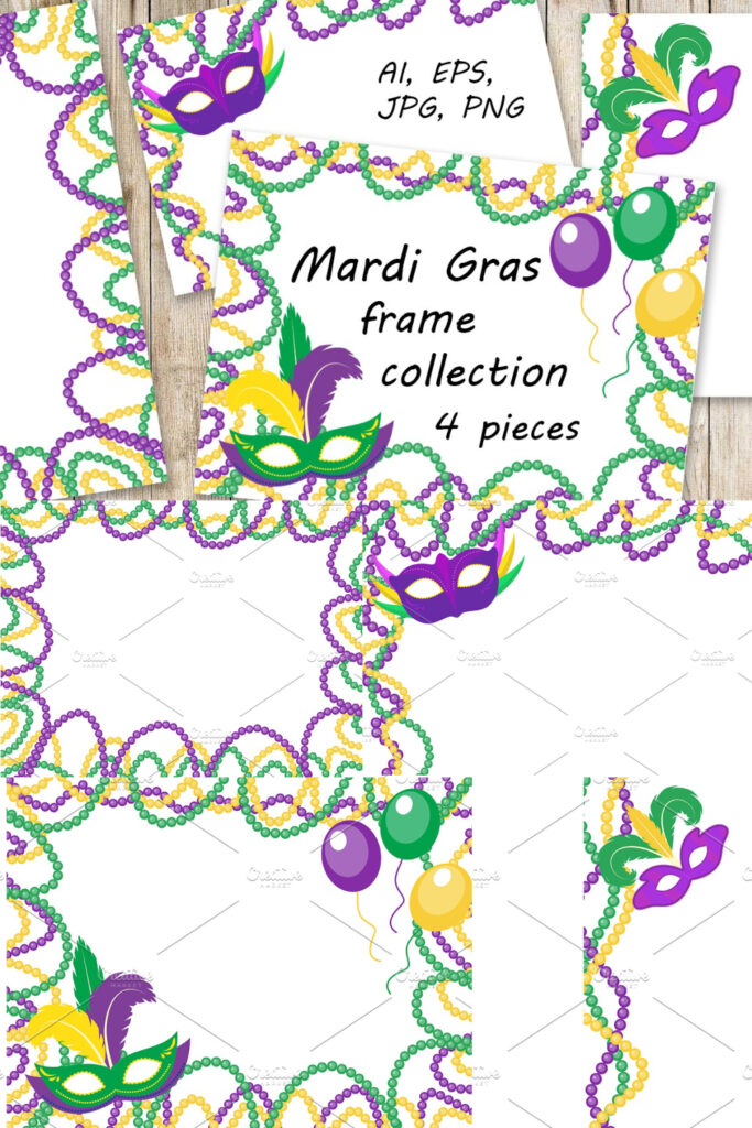 Mardi Gras Frame Set – MasterBundles