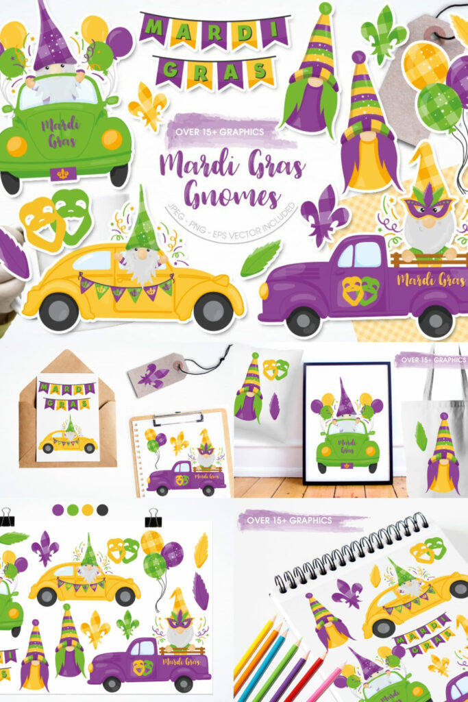Mardi Gras Gnomes – MasterBundles