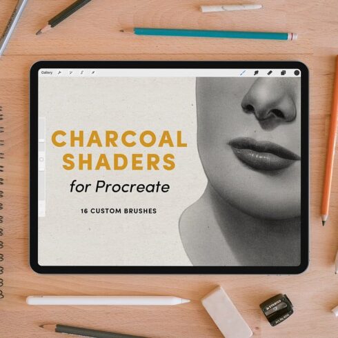 Charcoal Shaders – Procreate Brushes | MasterBundles