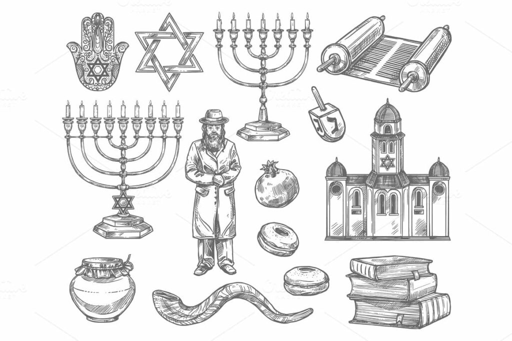 Judaism Religion Symbols, Jewish – MasterBundles