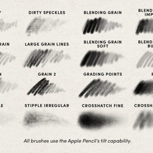 Charcoal Shaders – Procreate Brushes | MasterBundles