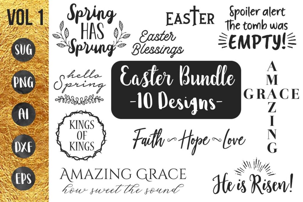 Easter Spring Bundle Vol1 SVG – MasterBundles
