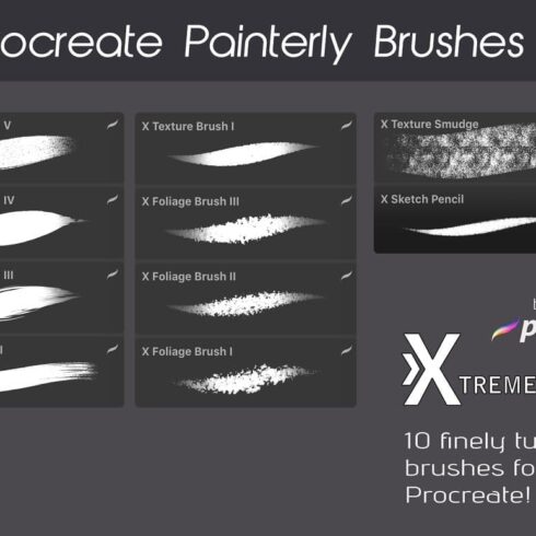 Procreate Painterly Brushes | MasterBundles