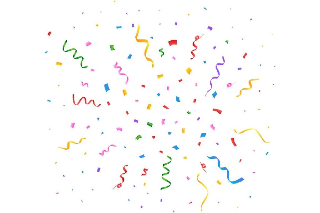 Colorful Confetti, Ribbon Explosion – MasterBundles