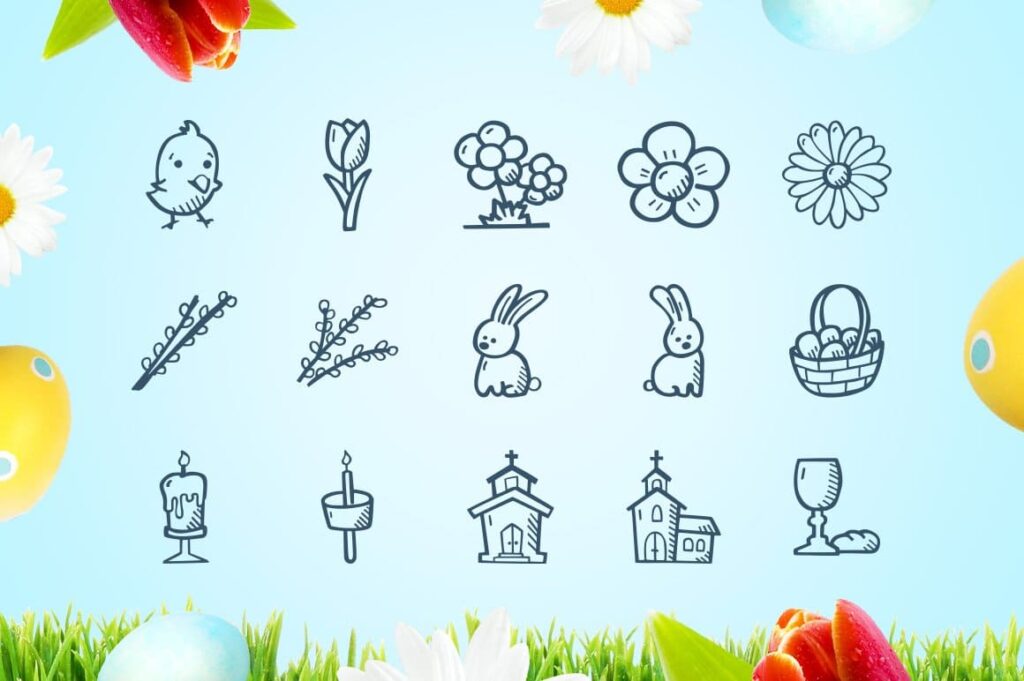 Easter Hand Drawn Icons – MasterBundles