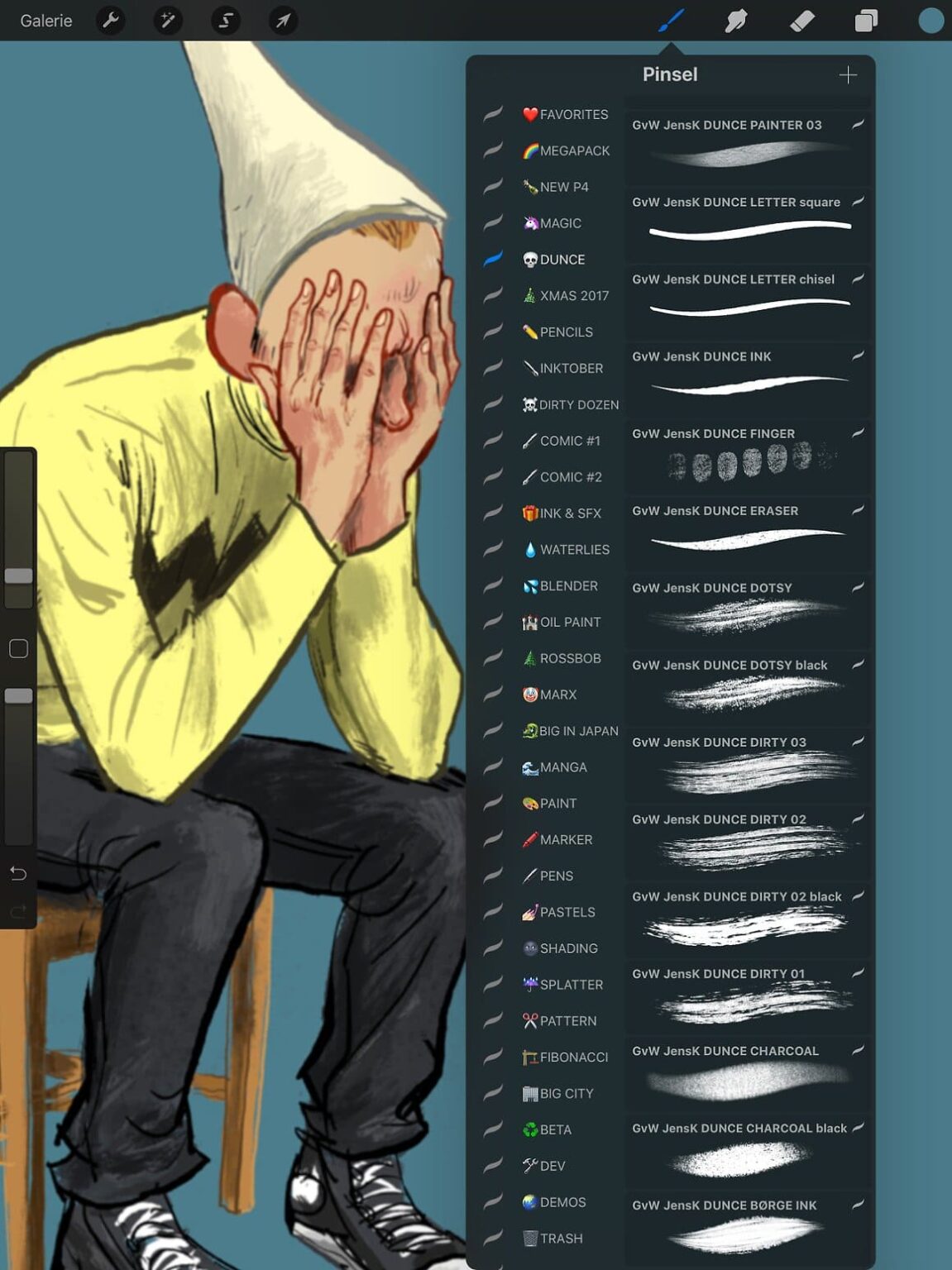 25+ DUNCE Comic Procreate Brushes – MasterBundles