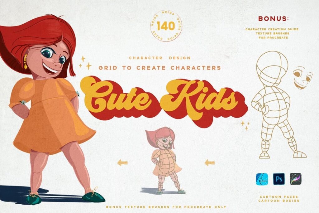 MEGABUNDLE Character Grids – MasterBundles