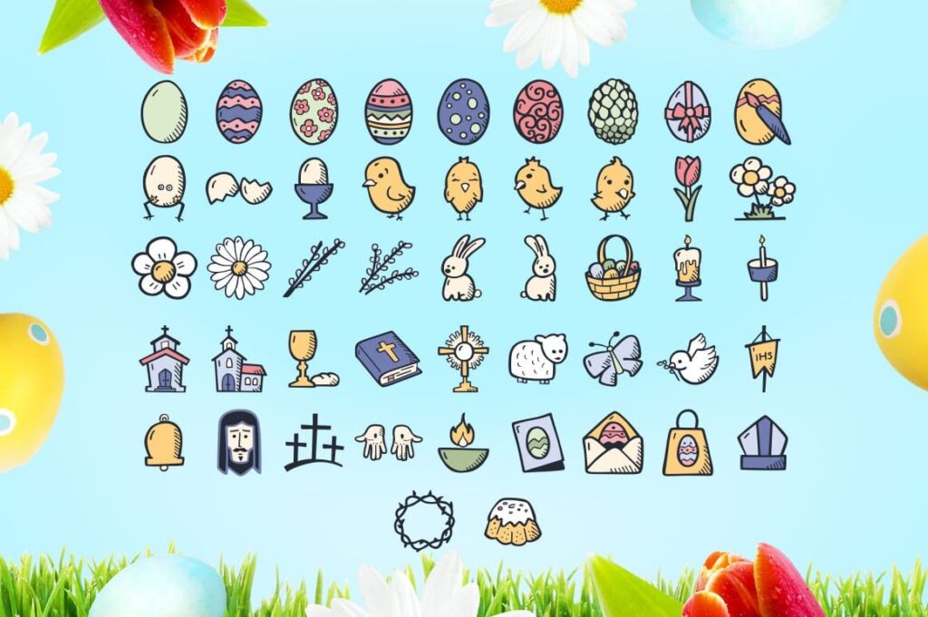 Easter Hand Drawn Icons – MasterBundles